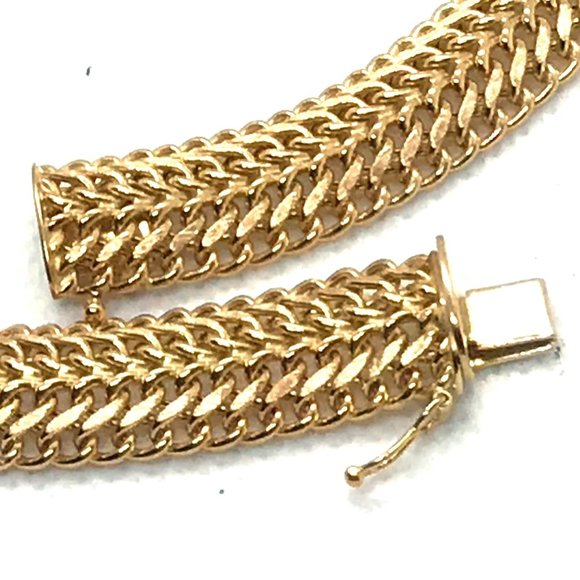 Milor | Jewelry | New Milor Italian 4k X Wide Gold Mesh Necklace | Poshmark